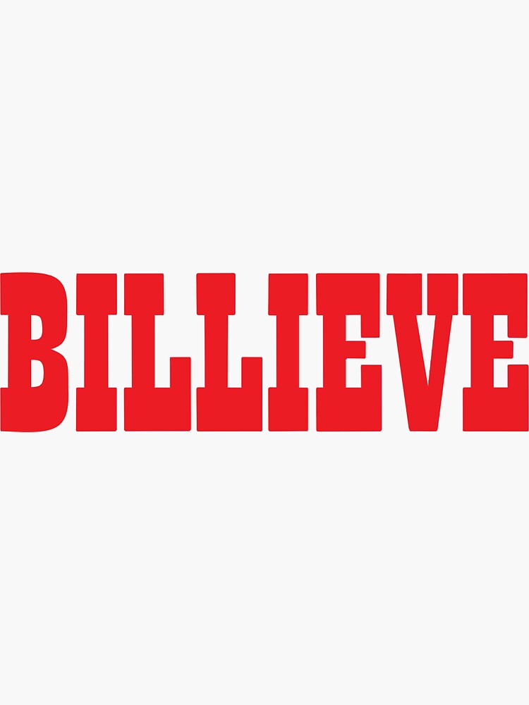 "Billieve" Sticker for Sale by BfloSportsStore | Redbubble