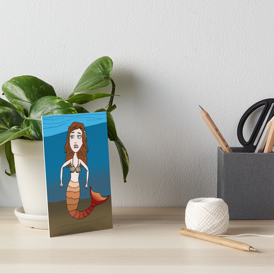 "Mermaid Cassandra " Art Board Print for Sale by CattapanComics | Redbubble