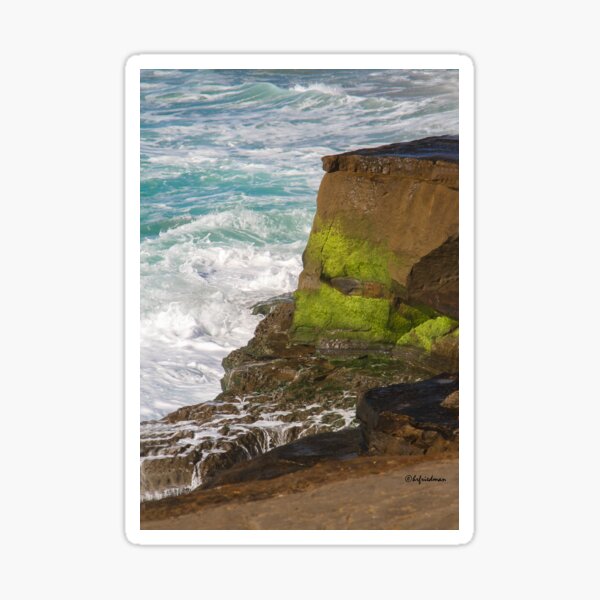 "Surf & Cliff" Sticker for Sale by heatherfriedman | Redbubble