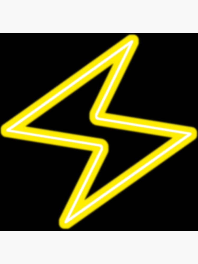 "Lightning Bolt Yellow Neon" Poster for Sale by AdsInspiration | Redbubble