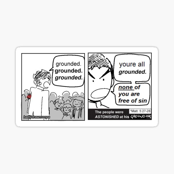 "Everyone at hope's peak is grounded" Sticker for Sale by chibigaia ...