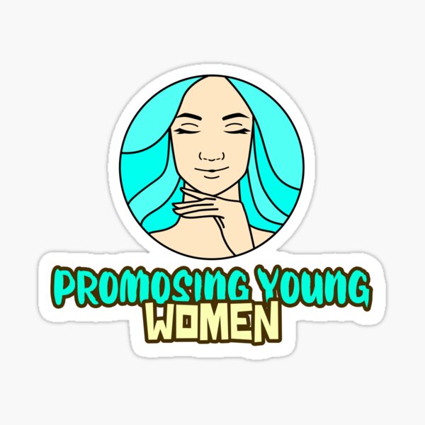 "PROMISING YOUNG WOMEN" Sticker for Sale by Pinu005 | Redbubble