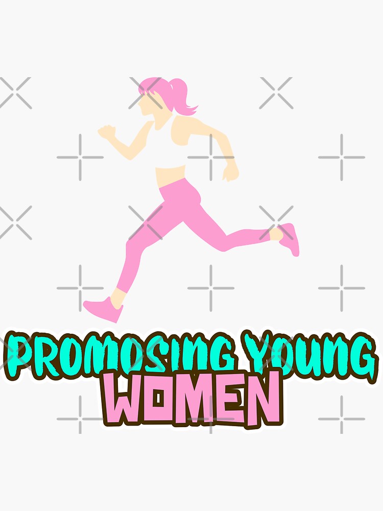 "PROMISING YOUNG WOMEN" Sticker for Sale by Pinu005 | Redbubble