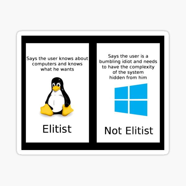 "linux vs windows" Sticker for Sale by Jugulaire | Redbubble