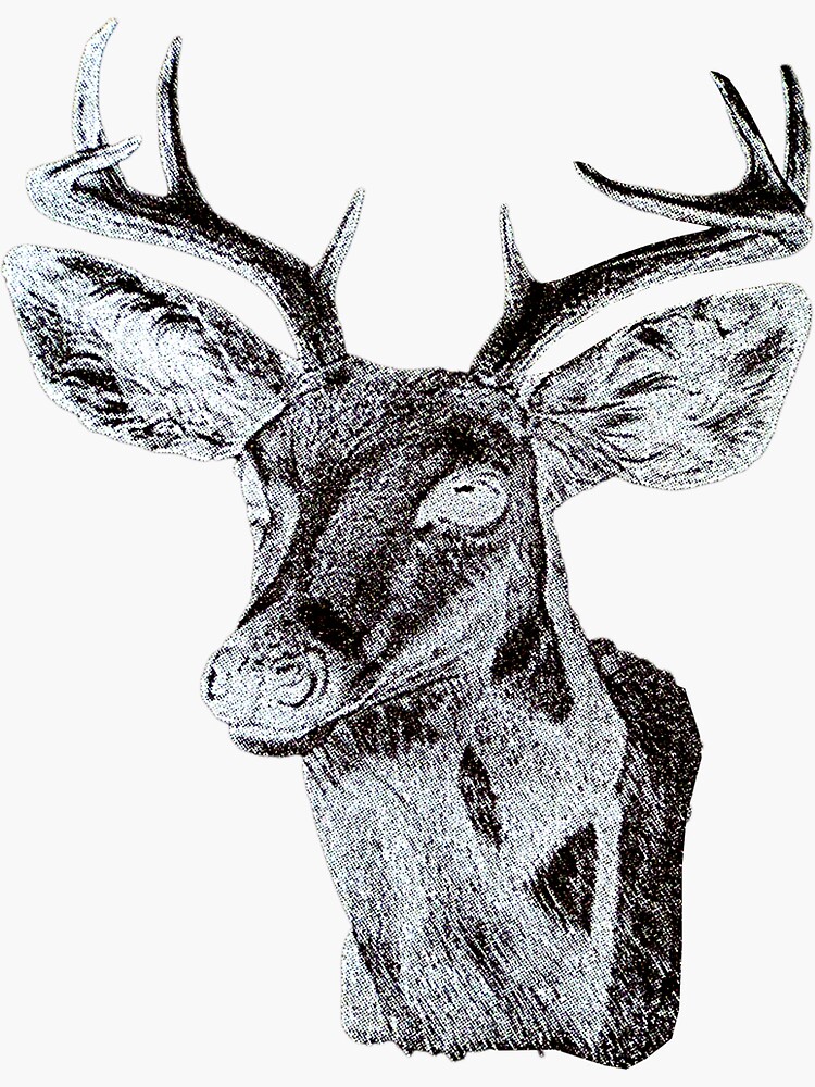 "Majestic Stag Head Two-Tree" Sticker by Two-Tree | Redbubble