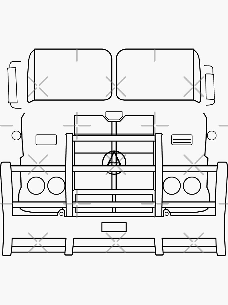 "Vintage 1970s Aussie Atkinson prime mover (with bars) black outline ...