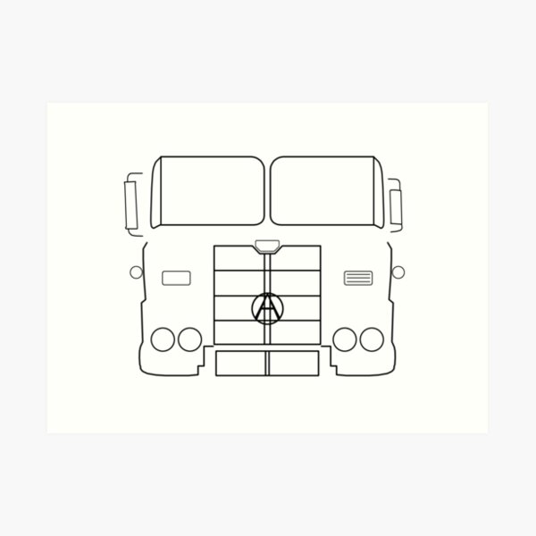 "Vintage 1970s Aussie Atkinson prime mover (without bars) black outline ...