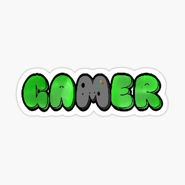 "Gamer" Sticker for Sale by Gabbadoodle | Redbubble