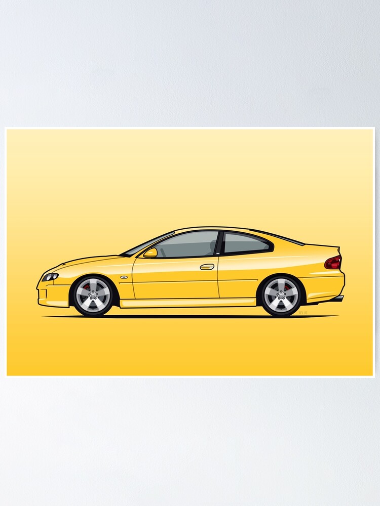 "Holden Monaro (VZ) CV8 Yellow" Poster for Sale by monkeycom | Redbubble