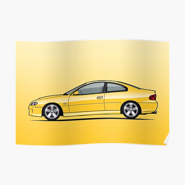 "Holden Monaro (VZ) CV8 Yellow" Poster for Sale by monkeycom | Redbubble
