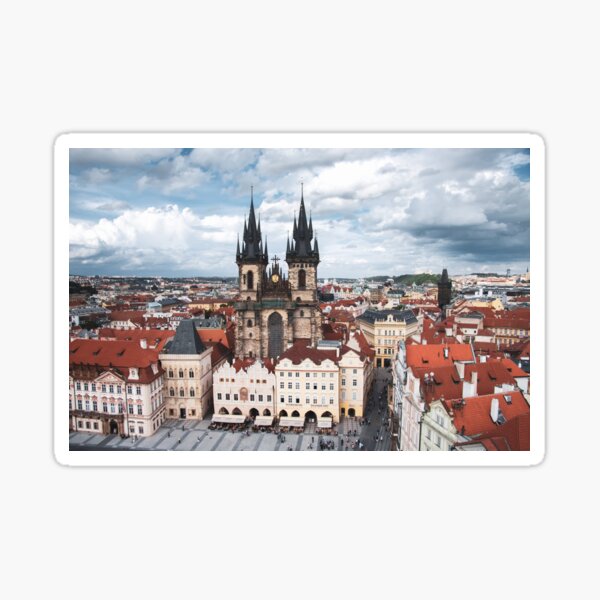 "City view of Prague with the historic old town" Sticker for Sale by ...