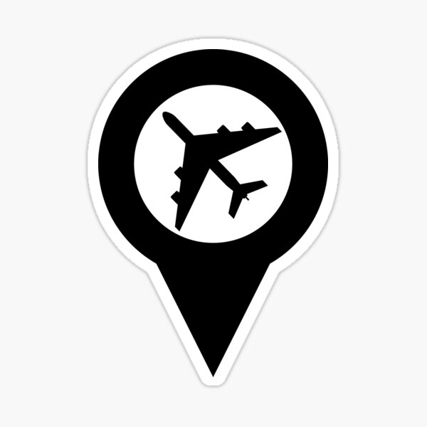 "Location of the Airplane" Sticker by AeroAstro | Redbubble