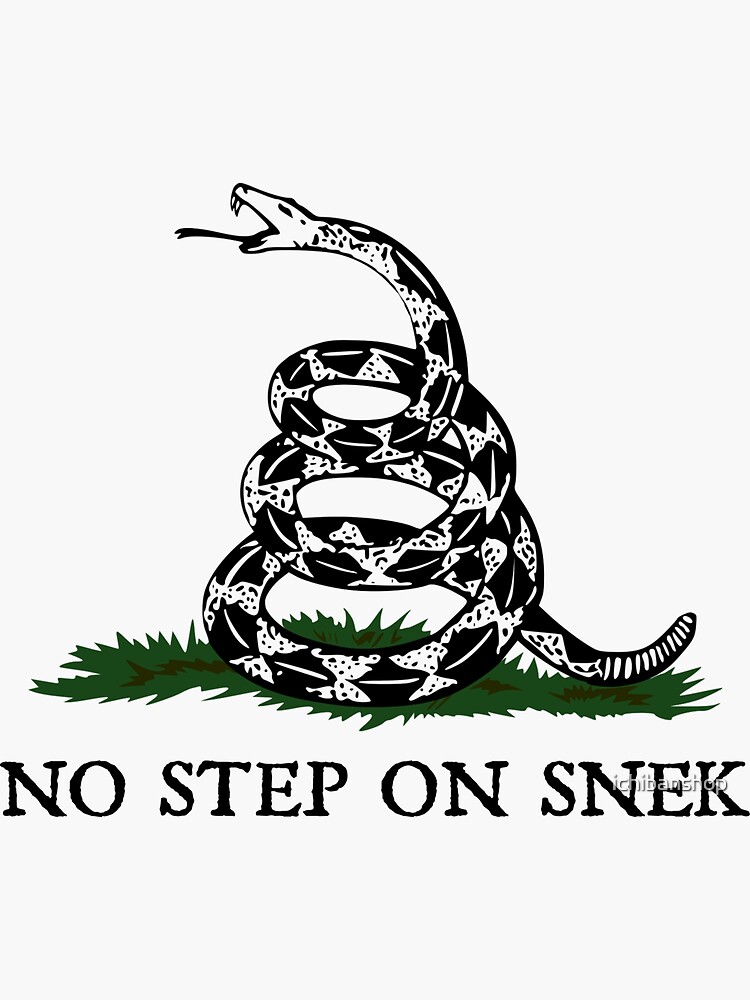 "No Step on Snek Graphic" Sticker for Sale by ichibanshop | Redbubble