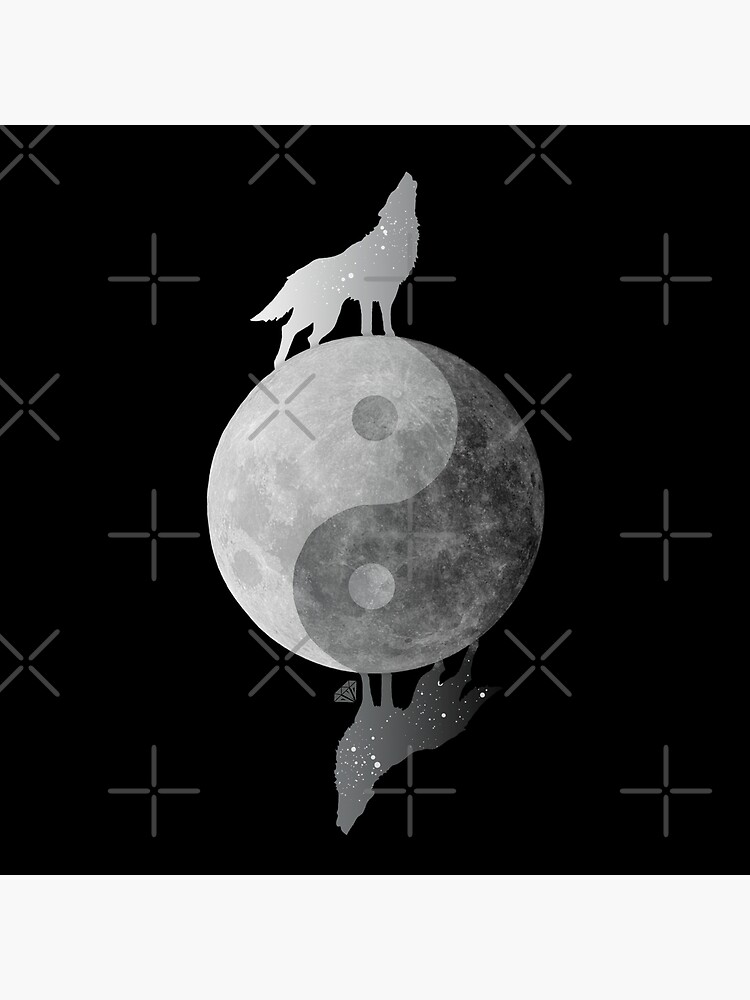 "Yin Yang Wolves" Art Print by OrNissimDesigns | Redbubble