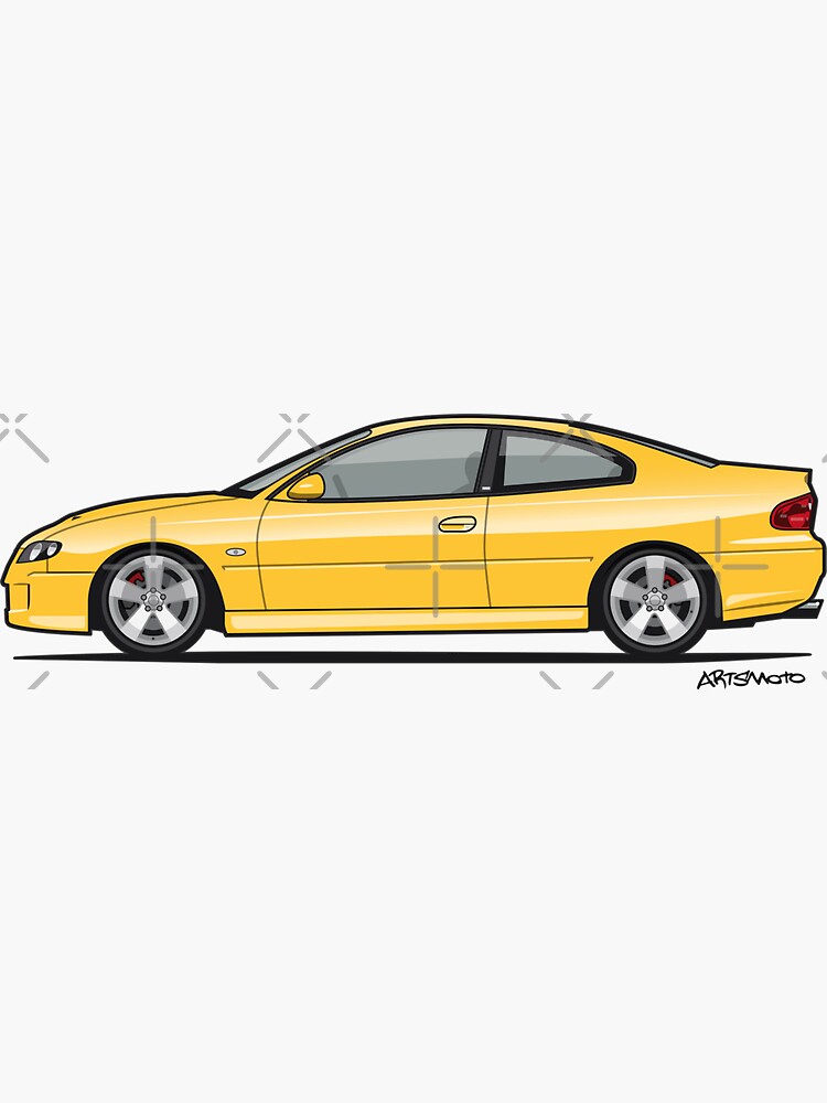 "Holden Monaro (VZ) CV8 Yellow" Sticker for Sale by monkeycom | Redbubble
