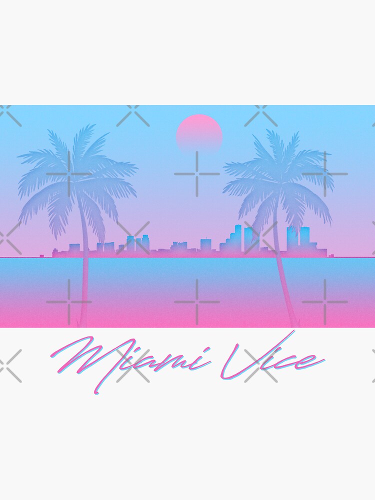 "Miami Vice /// 80s Aesthetic" Sticker for Sale by RomancePool | Redbubble