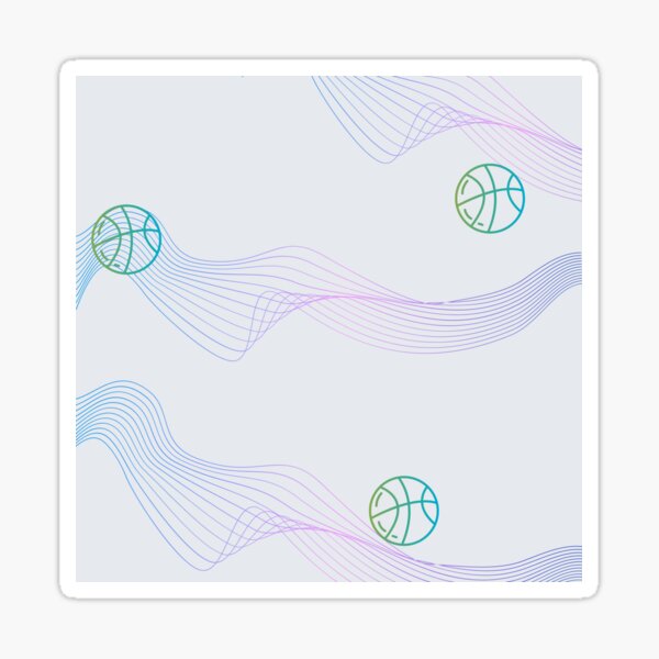 "Grey basketball" Sticker for Sale by MagdalenaRulez | Redbubble