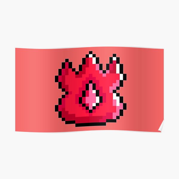 Póster «Insignias de Pokemon Kanto: Pixel Art Volcano Badge» de bearbot ...