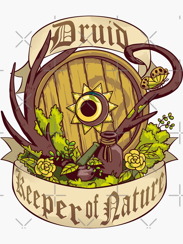 Druid Class Icon Sticker For Sale By Salcos Redbubble