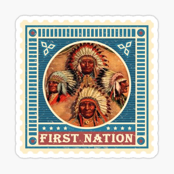 "NATIVE AMERICAN FIRST NATION STAMP" Sticker for Sale by nativeStor ...