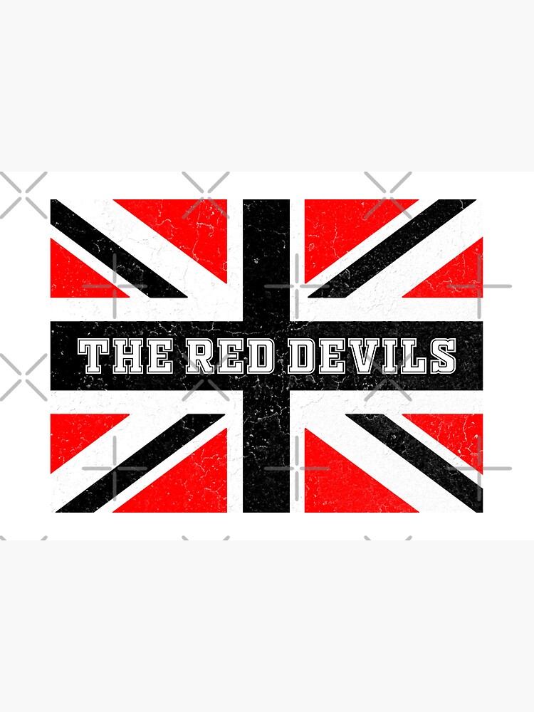 "The Red Devils Retro Union jack flag" Water Bottle for Sale by ...