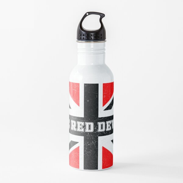 "The Red Devils Retro Union jack flag" Water Bottle for Sale by ...