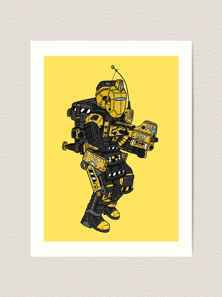 "cat, caterpillar. armored mech suit. sci fi art. " Art Print for Sale ...