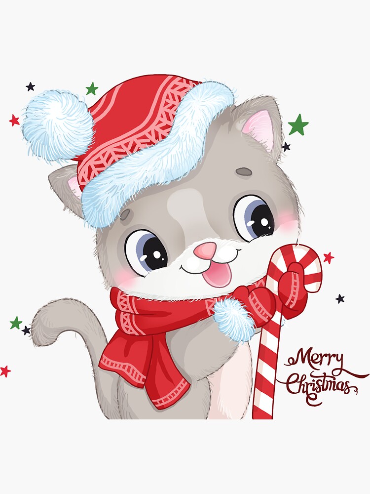 Pegatina «Cate de personaje de dibujos animados lindo» de Ranjit321 ...