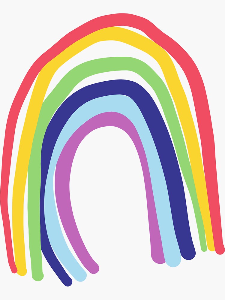 "LGBT Pride Rainbow Drawing" Sticker for Sale by Msmelaniedesign ...