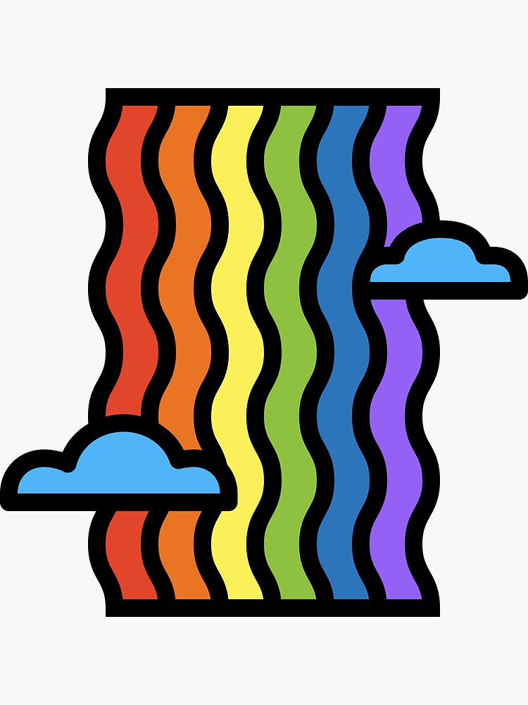 "LGBT Cascade Rainbow" Sticker for Sale by Msmelaniedesign | Redbubble