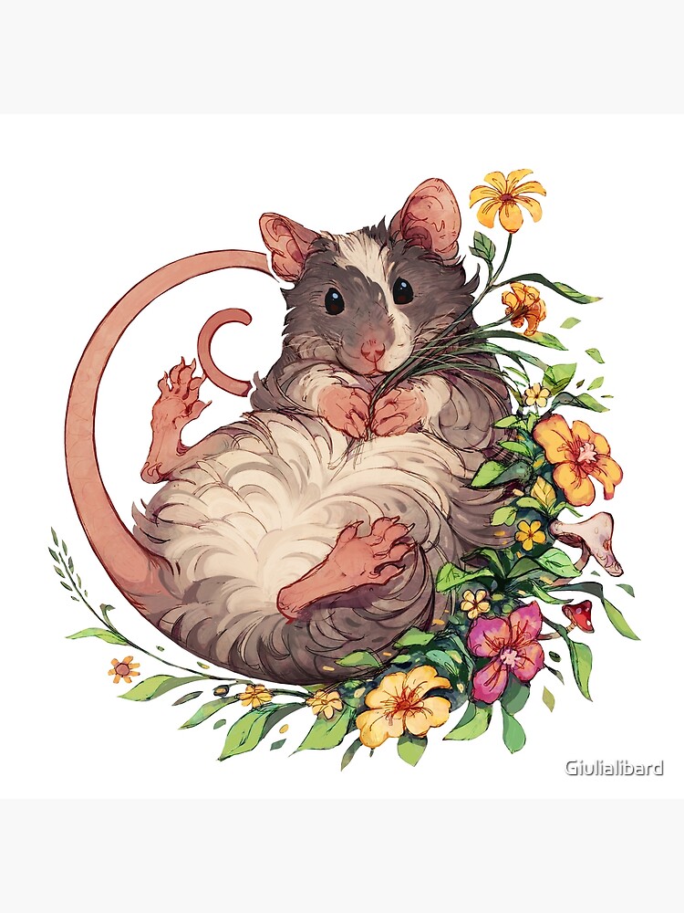 "Mouse with flowers and plants " Poster for Sale by Giulialibard ...