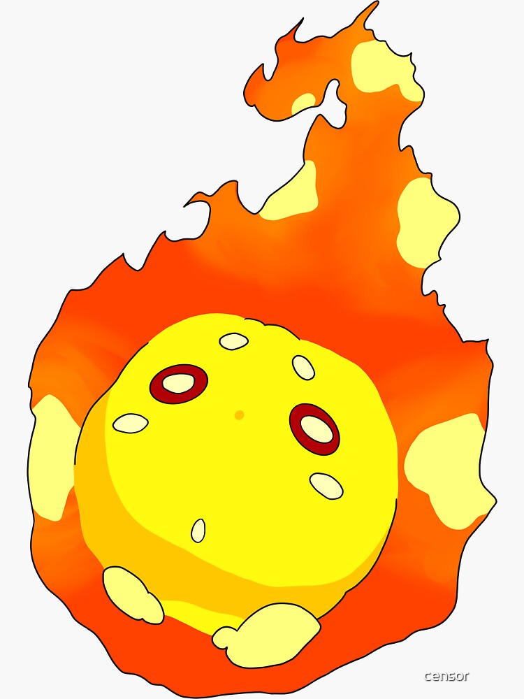 "Sputter - Fire Force Fire Spirit" Sticker by Cear-the-Baka | Redbubble