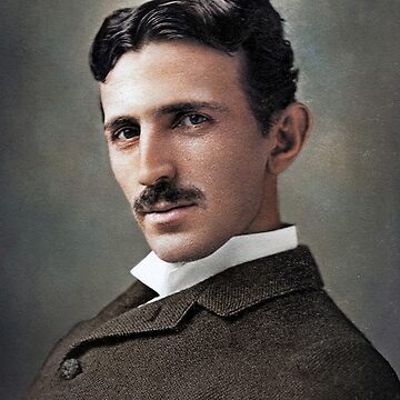 "Nikola Tesla colorized photo" Poster for Sale by KAI-Studio | Redbubble