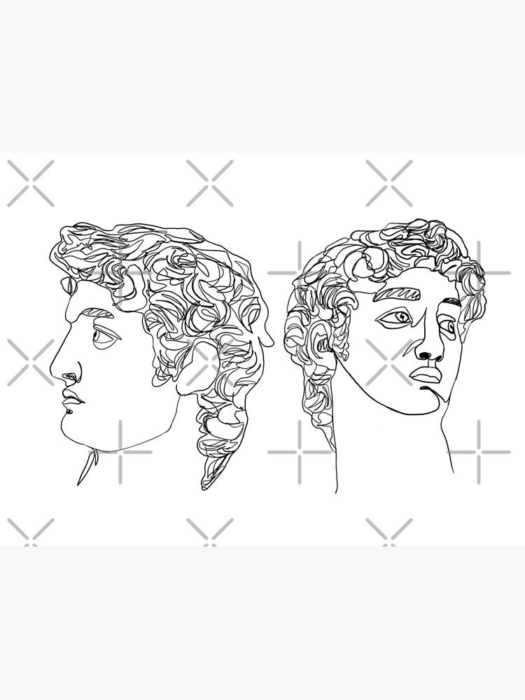 "david line art" Poster for Sale by joycesartss | Redbubble