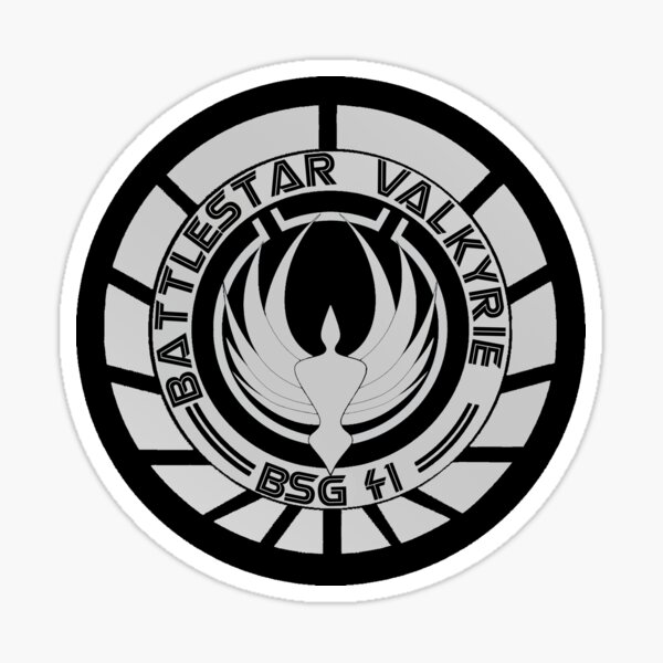 "Battlestar Valkyrie Logo" Sticker for Sale by Artanis76 | Redbubble