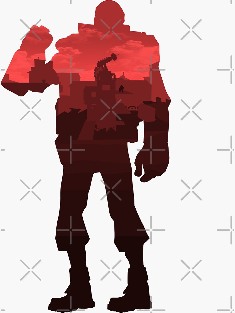 "Team Fortress 2 Red Demoman" Sticker for Sale by AstriumArt | Redbubble
