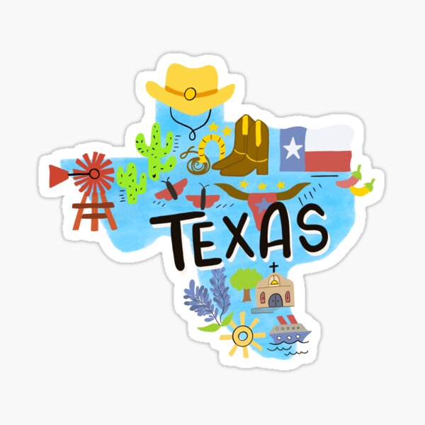 "Texas" Sticker for Sale by Jeinreyes | Redbubble