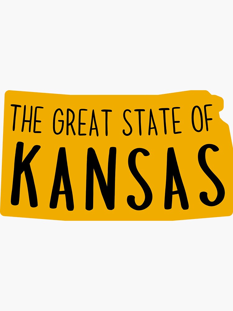 "The Great State of Kansas, done right, not a meme" Sticker by stuff-n ...