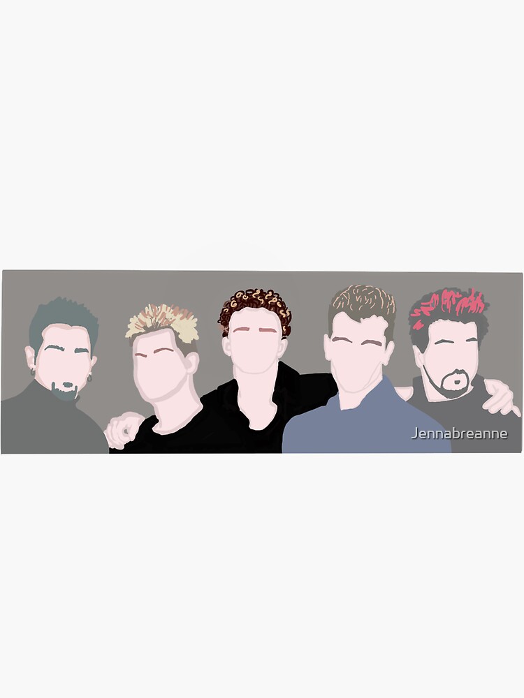 "NSYNC Gray Background" Sticker for Sale by Jennabreanne | Redbubble