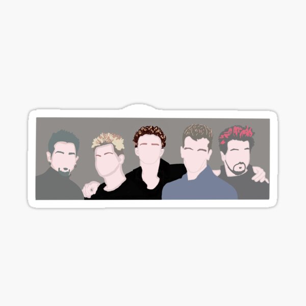 "NSYNC Gray Background" Sticker for Sale by Jennabreanne | Redbubble