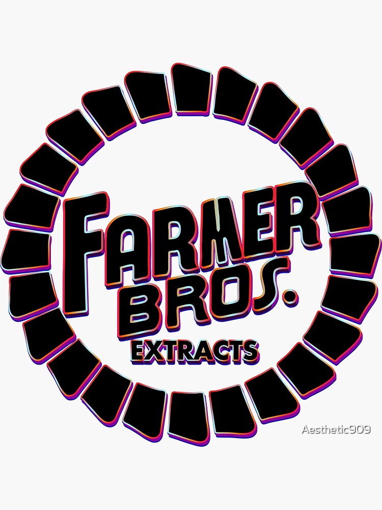 "FARMER BROS" Sticker for Sale by Aesthetic909 | Redbubble