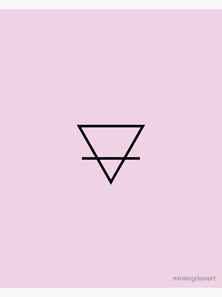 "Earth symbol pale rose astology sign black triangle Alchemy earth ...