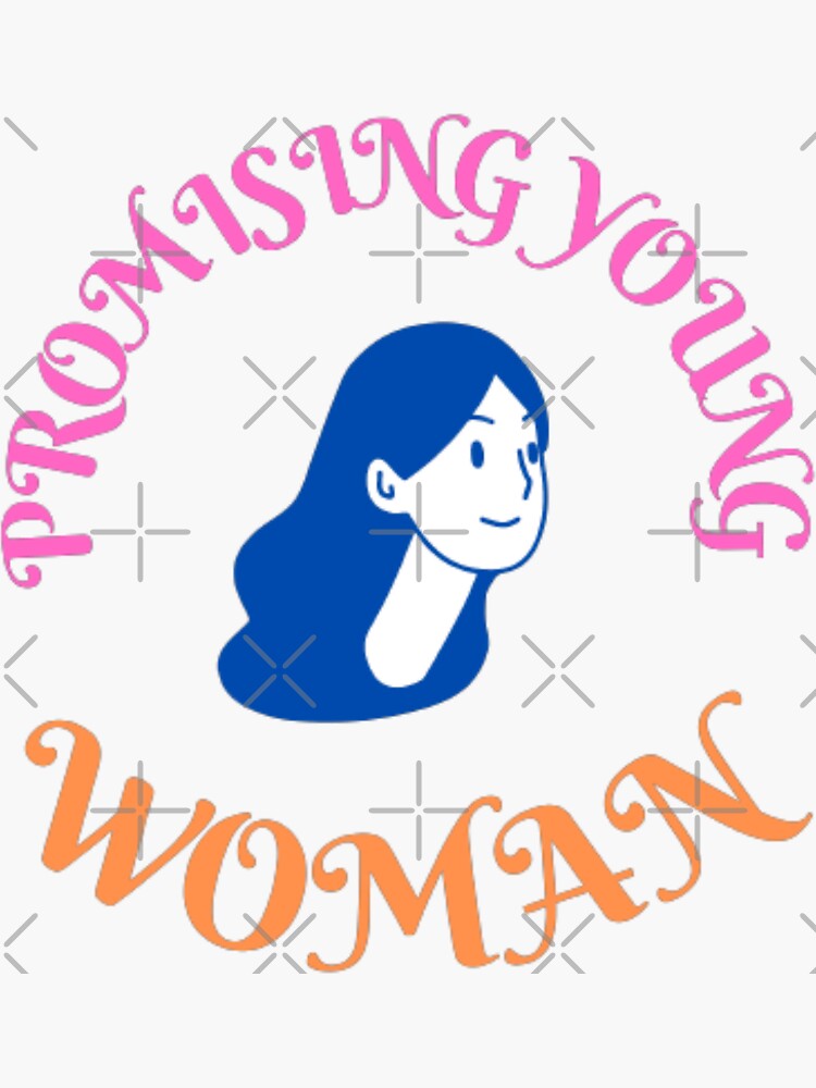 "Promising young woman" Sticker by classicmaddy | Redbubble