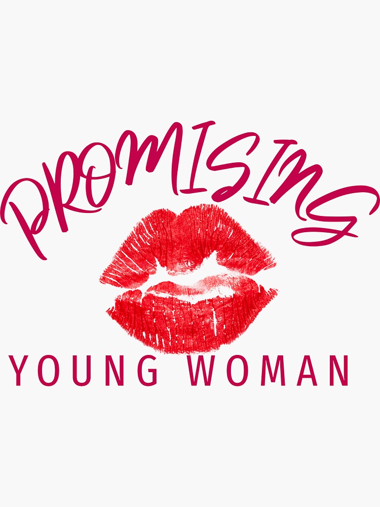 "PROMISING YOUNG WOMAN" Sticker for Sale by Creative-teams | Redbubble