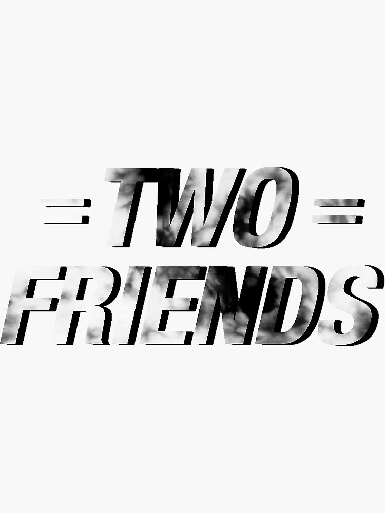 "Two Friends Logo" Sticker for Sale by karenandalice | Redbubble