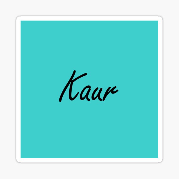 "Kaur" Sticker for Sale by Lineages | Redbubble