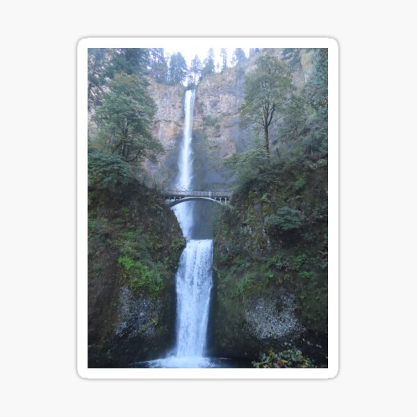 "Multnomah Falls" Sticker for Sale by WanderingBark | Redbubble
