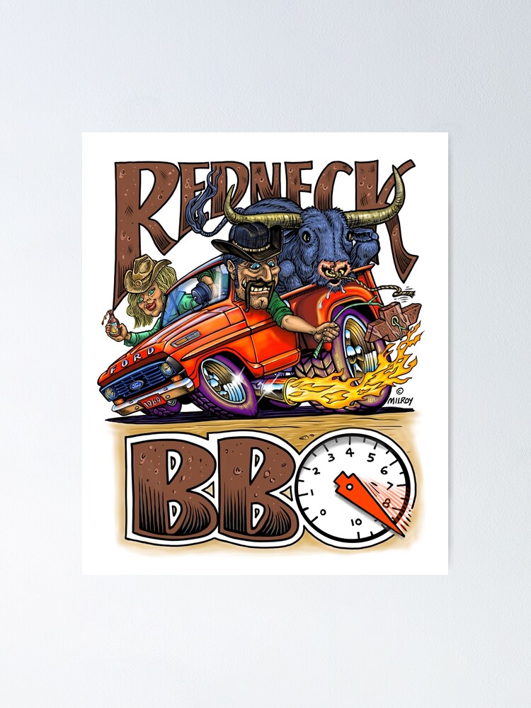 "Redneck Ford BBQ" Poster by fuelledpencil | Redbubble