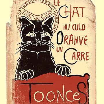 "Toonces - Le Chat Noir" Poster for Sale by Probably Clever | Redbubble