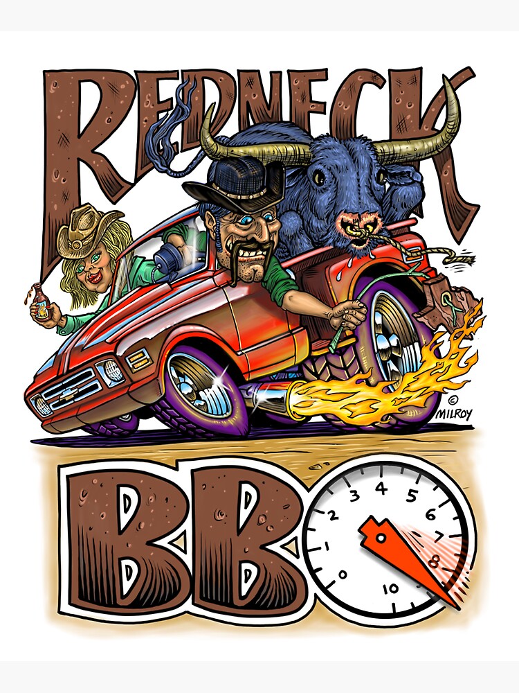 "Redneck Chevy BBQ" Sticker for Sale by fuelledpencil | Redbubble